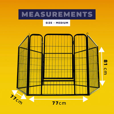 Medium 6 Panel Dog Playpen with Door