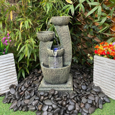Medium Aztec Modern Mains Plugin Powered Water Feature | DIY at B&Q