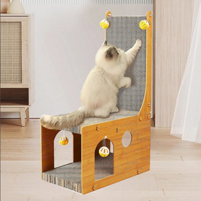 Medium Cat Cardboard Scratcher Activity Tower & Scratching Post with 6 ...