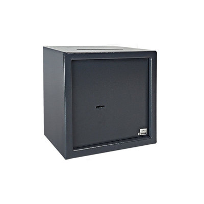 MEDIUM DEPOSIT KEY SAFE 16L STEEL SECURITY SAFE, GREY POWDER-COATED FINISH