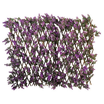 Medium Faux Violet Trellis - UV & Weather Resistant Realistic ...