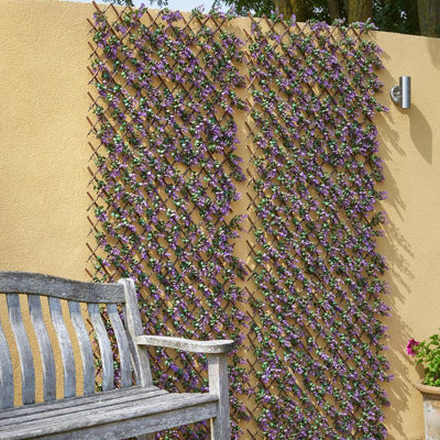 Medium Faux Violet Trellis - UV & Weather Resistant Realistic ...
