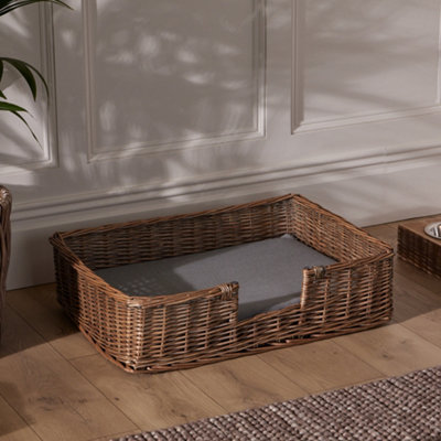 Medium Rectangular Dog Bed With Cushion