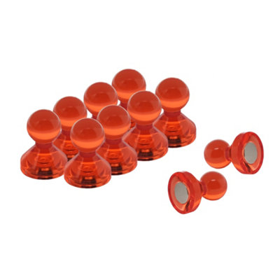 Medium Red Acrylic Push Pin Magnet for Fridge, Whiteboard, Noticeboard ...