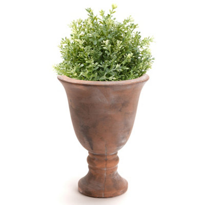 Medium Rustic Urn Indoor Flower Pot Outdoor Garden Planter (Dia) 20cm ...