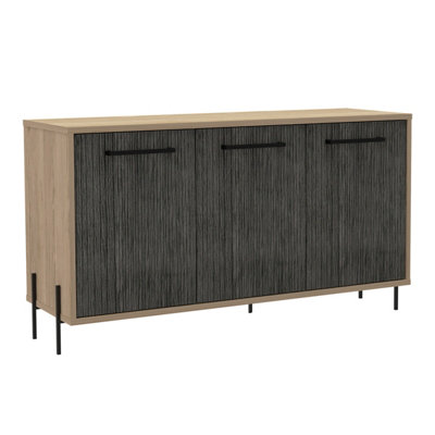 Medium sideboard with 3 doors , washed oak, Harvard range