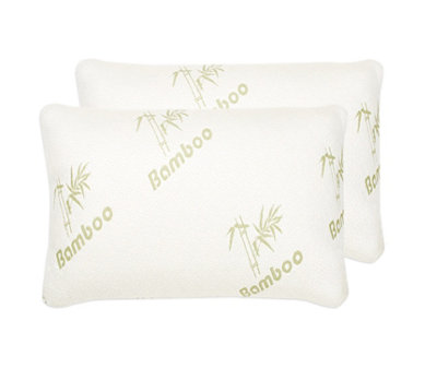 Medium Support Bamboo Memory Foam Pillow - Hypoallergenic Deep Fill ...