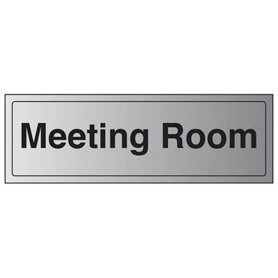 Meeting Room - Door Sign Location - Rigid Plastic - 300x100mm (x3 ...