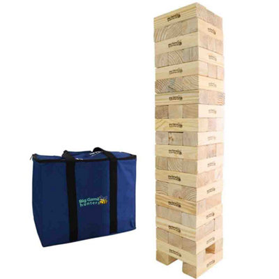 MEGA HI-TOWER - TUMBLE TOWER BLOCK STACKING GAME - 0.9 TO 2.3 METRES TALL