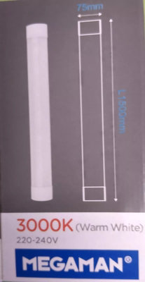 Megaman LED 5ft Batten 48w Light 1500mm Slimline (24mm high) Replaces ...