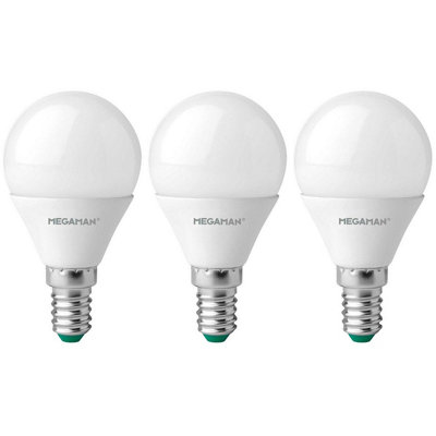 Megaman LED Golfball 2.9W E14 Warm White Opal (3 Pack) | DIY at B&Q