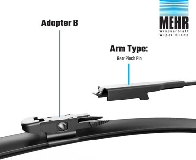 Mehr Wiper Blade Flat Front Kit Fits: Hyundai Bayon (2021-)- Pack of 2 ...