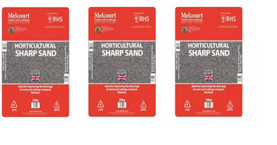 Melcourt Horticultural Sharp Sand 20KG Pack of 3