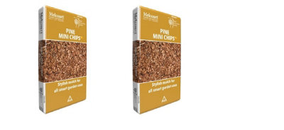 Melcourt Pine Mini Chips Decorative Bark 60L Pack of 2