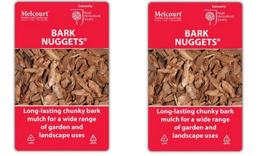 Melcourt Premium Large Bark Nuggets 60L Pack of 2