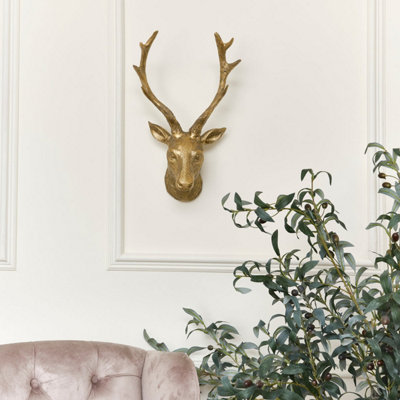 Melody Maison Antique Gold Metal Stag Head
