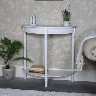 Melody Maison Antique White Half Moon Console Table - Mia Range | DIY ...