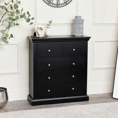 Tall black drawer unit store