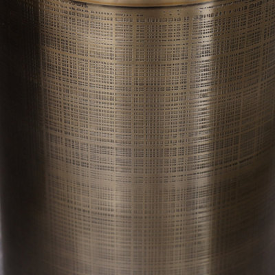 Melody Maison Brass Gold Textured Metal Waste Bin