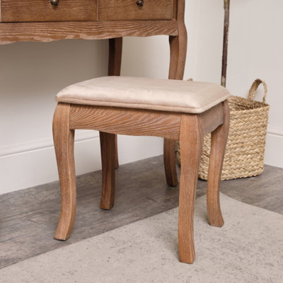 Melody Maison Dark Wood Dressing Table Stool - Ashwell Range