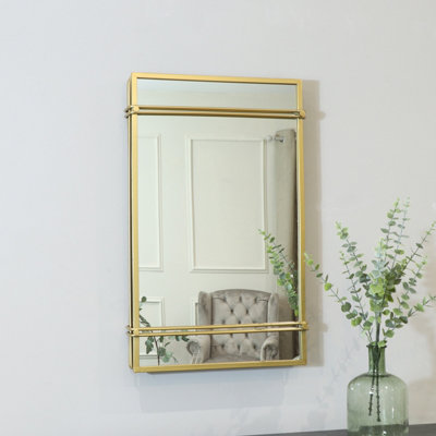 Melody Maison Gold Framed Wall Mirror 51cm x 81cm