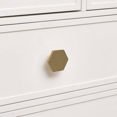 Melody Maison Gold Hexagonal Shape Drawer Knob | DIY at B&Q