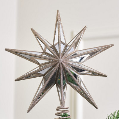 Melody Maison Gold Mirrored Star Tree Topper