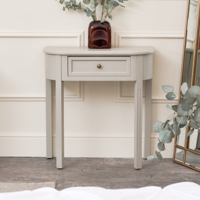 Melody Maison Grey Half Moon Table - Daventry Taupe-Grey Range | DIY at B&Q