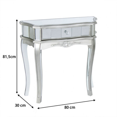 Melody Maison Half Moon Mirrored Console Table - Tiffany Range