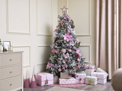 Melody Maison Iridescent Ice Sparkle Ruffle Christmas Tree Ribbon - 270cm