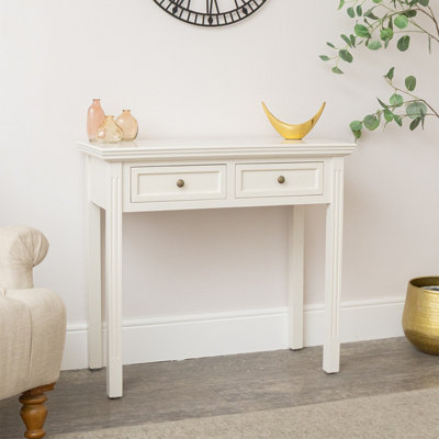 Melody Maison Ivory 2 Drawer Console / Dressing Table - Daventry Ivory ...