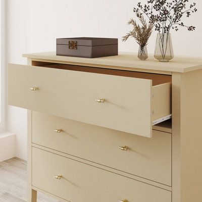 Melody Maison Large 3 Drawer Chest of Drawers - Abbey Cream Range