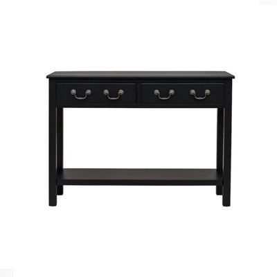 Melody Maison Large Black 2 Drawer Console Table