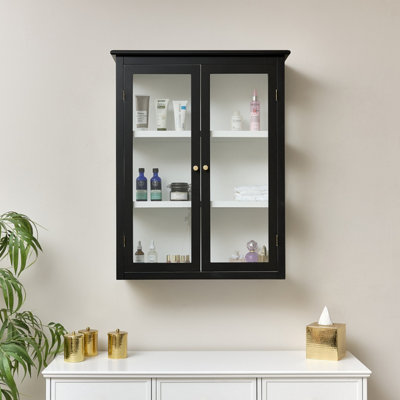 Glass fronted wall cupboard store