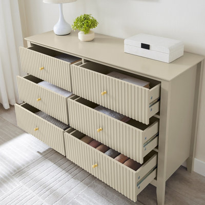 Melody Maison Large Chest of Drawers and Pair of Bedside Tables - Hales ...