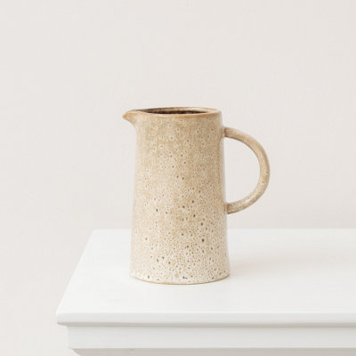 Melody Maison Large Cream Stone Medora Vase - 26.5cm