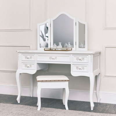 Melody Maison Large Double Wardrobe, Dressing Table Set, Chest of ...