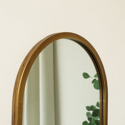 Melody Maison Large Gold Oval Mirror 42cm x 156cm