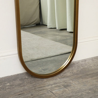 Melody Maison Large Gold Oval Mirror 42cm x 156cm