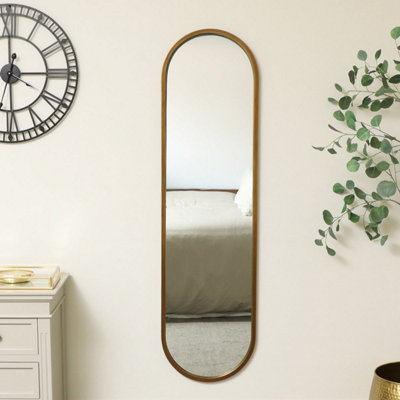 Melody Maison Large Gold Oval Mirror 42cm x 156cm