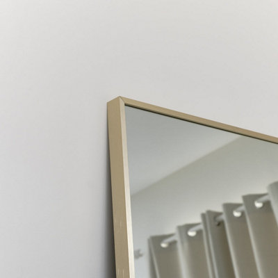 Melody Maison Large Gold Thin Framed Leaner Mirror 80cm x 180cm