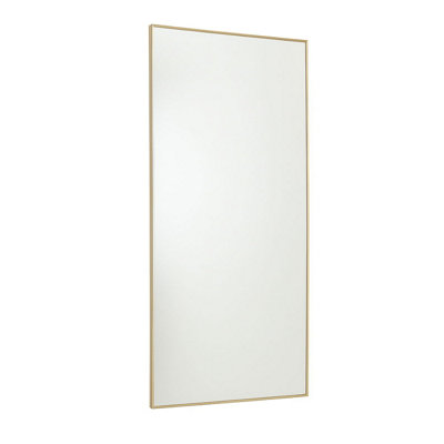 Melody Maison Large Gold Thin Framed Leaner Mirror 80cm x 180cm