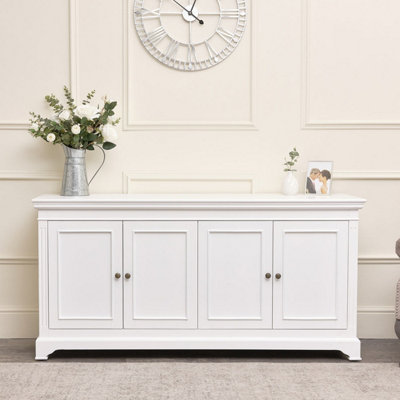 Melody Maison Large White 4 Door Sideboard - Daventry White Range