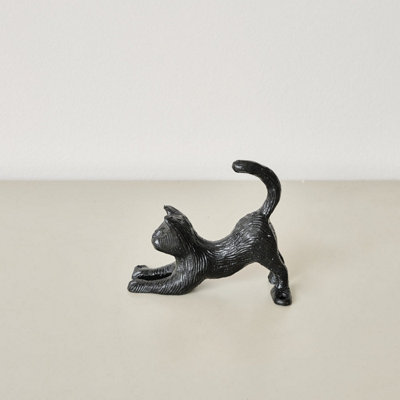 Melody Maison Matte Black Cat Wall Hook