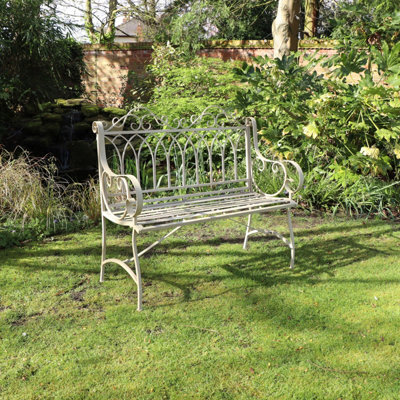 Shop Melody Maison Rustic Vintage Metal Garden Bench