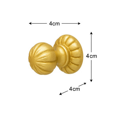 Melody Maison Shiny Gold Round Scalloped Drawer Knob With Scallop ...
