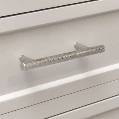 Melody Maison Silver Metal Hammered Bar Pull Drawer Handle