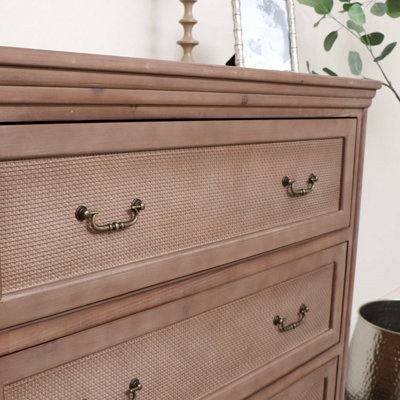 Melody Maison Solid Wood 3 Drawer Chest Of Drawers - Hessian Range