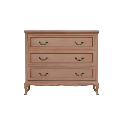 Melody Maison Solid Wood 3 Drawer Chest Of Drawers - Hessian Range