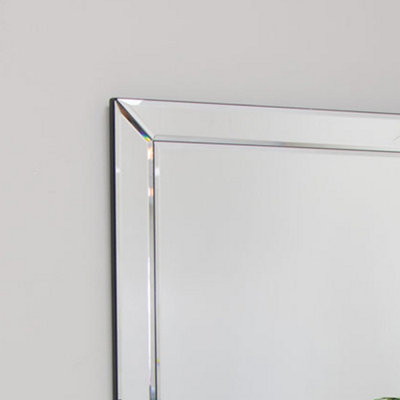 Melody Maison Square Venetian Mirrored Frame Wall Mirror 50cm x 50cm